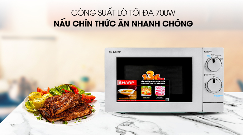 Lò vi sóng Sharp R-209VN-SK 20 lít | thietbibepeu.com.vn